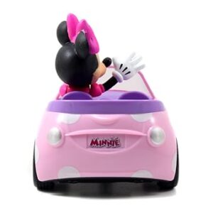 Disney Junior Minnie Mouse Roadster RC Car with Polka Dots, 27 MHz, Pink with White Polka Dots, Standard (97161)