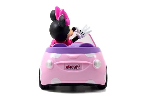 Disney Junior Minnie Mouse Roadster RC Car with Polka Dots, 27 MHz, Pink with White Polka Dots, Standard (97161)