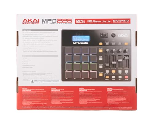 AKAI Professional MPD226 - USB MIDI Controller with 16 RGB MPC Drum Pads, Fully-Assignable Production-Ready Controls, and Production Software Package