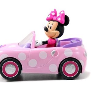 Disney Junior Minnie Mouse Roadster RC Car with Polka Dots, 27 MHz, Pink with White Polka Dots, Standard (97161)