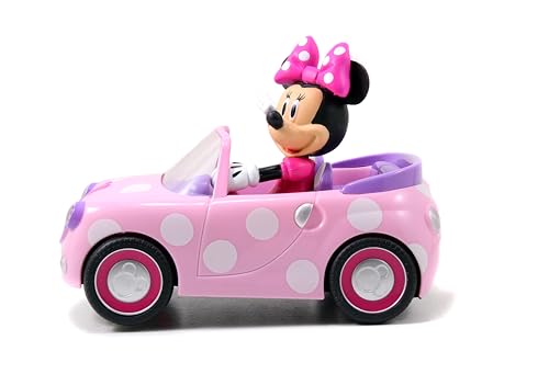 Disney Junior Minnie Mouse Roadster RC Car with Polka Dots, 27 MHz, Pink with White Polka Dots, Standard (97161)