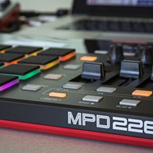 AKAI Professional MPD226 - USB MIDI Controller with 16 RGB MPC Drum Pads, Fully-Assignable Production-Ready Controls, and Production Software Package