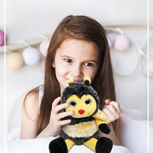 DolliBu Sitting Bee Plush - Super Soft Bee Insect Stuffed Animal, Cute Realistic Stuffed Animal Bee Plush Toy for Boys and Girls, Adorable Insect Plush Bee Gift for Baby, Kids, and Adults - 7 Inches