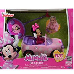 Disney Junior Minnie Mouse Roadster RC Car with Polka Dots, 27 MHz, Pink with White Polka Dots, Standard (97161)