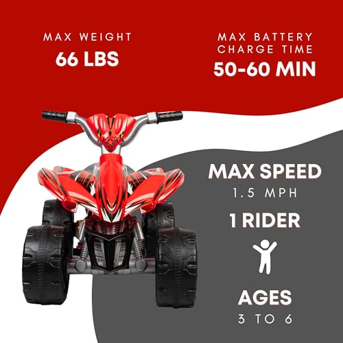 Kid Motorz Xtreme Quad Red 6V Ride On