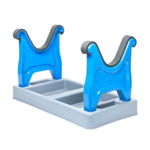 ernst manufacturing ultra stand for model airplanes - durable aircraft assembly and maintenance work stand - fuel-resistant plastic, features tool compartments - blue