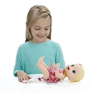 Baby Alive Super Snacks Snackin’ Lily Baby: Blonde Baby Doll That Eats, with Reusable Doll Food, Spoon and 3 Accessories, Doll for 3-Year-Old Girls and Boys and Up (Amazon Exclusive),Pink,Medium