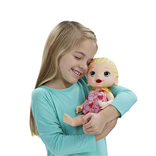 Baby Alive Super Snacks Snackin’ Lily Baby: Blonde Baby Doll That Eats, with Reusable Doll Food, Spoon and 3 Accessories, Doll for 3-Year-Old Girls and Boys and Up (Amazon Exclusive),Pink,Medium