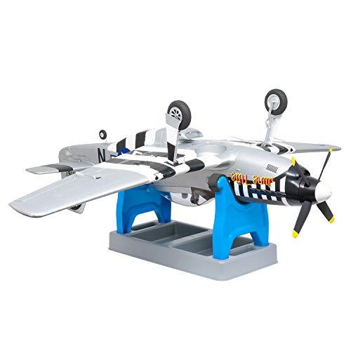 Ernst Manufacturing Ultra Stand for Model Airplanes - Durable Aircraft Assembly and Maintenance Work Stand - Fuel-Resistant Plastic, Features Tool Compartments - Blue