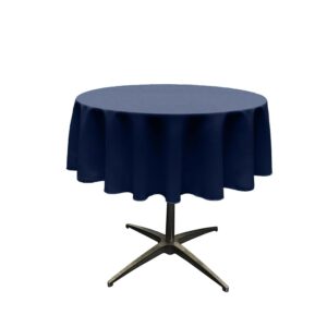 new creations fabric & foam inc 60" round polyester poplin tablecloth, for 48" small round table. (navy blue)