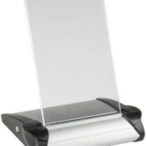 Displays2go Slanted Tabletop Sign Holder, Set of 4, 4" x 6", Adjustable Angles (RJ46P)