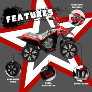 Kid Motorz Xtreme Quad Red 6V Ride On