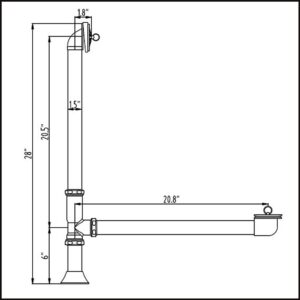 The Tub Connection 67" Acrylic Slipper Clawfoot Tub & Oil Rubbed Bronze Complete Deck Mount Plumbing Package- "Miller"