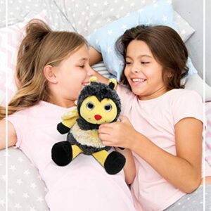 DolliBu Sitting Bee Plush - Super Soft Bee Insect Stuffed Animal, Cute Realistic Stuffed Animal Bee Plush Toy for Boys and Girls, Adorable Insect Plush Bee Gift for Baby, Kids, and Adults - 7 Inches