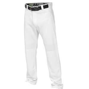 Easton MAKO II Baseball Pant | Full Length/Semi-Relaxed Fit | Adult Sizes | Solid & Piped Options, White, Medium