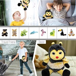 DolliBu Sitting Bee Plush - Super Soft Bee Insect Stuffed Animal, Cute Realistic Stuffed Animal Bee Plush Toy for Boys and Girls, Adorable Insect Plush Bee Gift for Baby, Kids, and Adults - 7 Inches