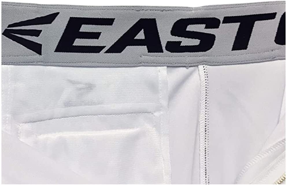 Easton MAKO II Baseball Pant | Full Length/Semi-Relaxed Fit | Adult Sizes | Solid & Piped Options, White, Medium