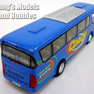 Coach Bus Diecast Metal Scale Model - SET of 4 BUSES, Red, Blue, White and Yellow