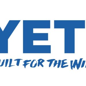 YETI Built for The Wild Window Decal Blue