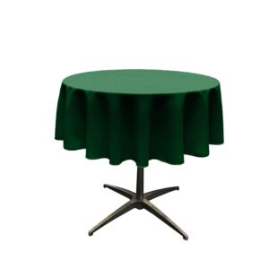 new creations fabric & foam inc 60" round polyester poplin table overlay. (hunter green)