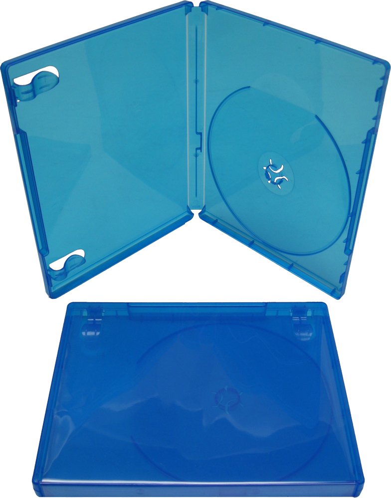 Square Deal Recordings & Supplies (25) Blue Game Cases - Compatible With Playstation 4 - 1 Disc Capacity - 14mm - #VGBR14PS4BL