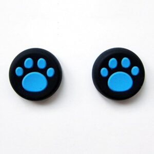 vivi audio thumb stick grips cap cover joystick thumbsticks caps for ps4 xbox one xbox 360 ps3 ps2 blue cat dog paw