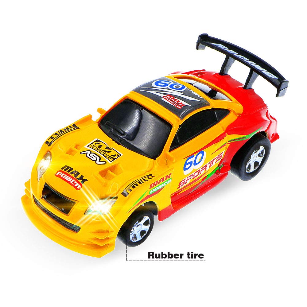 haomsj Mini Coke Can Speed Rc Radio Remote Conrtol Micro Racing Car with Led Lingts Kids Toys Gift (1PC)