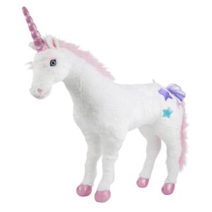 melissa & doug giant unicorn - lifelike stuffed animal (over 2 feet tall)