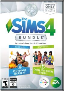 the sims 4 bundle pack: outdoor retreat and cool kitchen stuff pack - pc