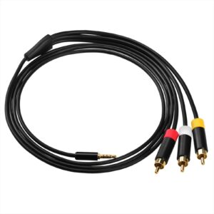 gam3gear 1.8m audio video av rca video composite cable cord for microsoft xbox 360 e