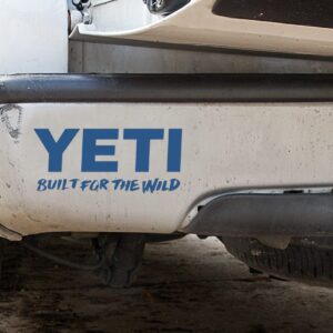 YETI Built for The Wild Window Decal Blue