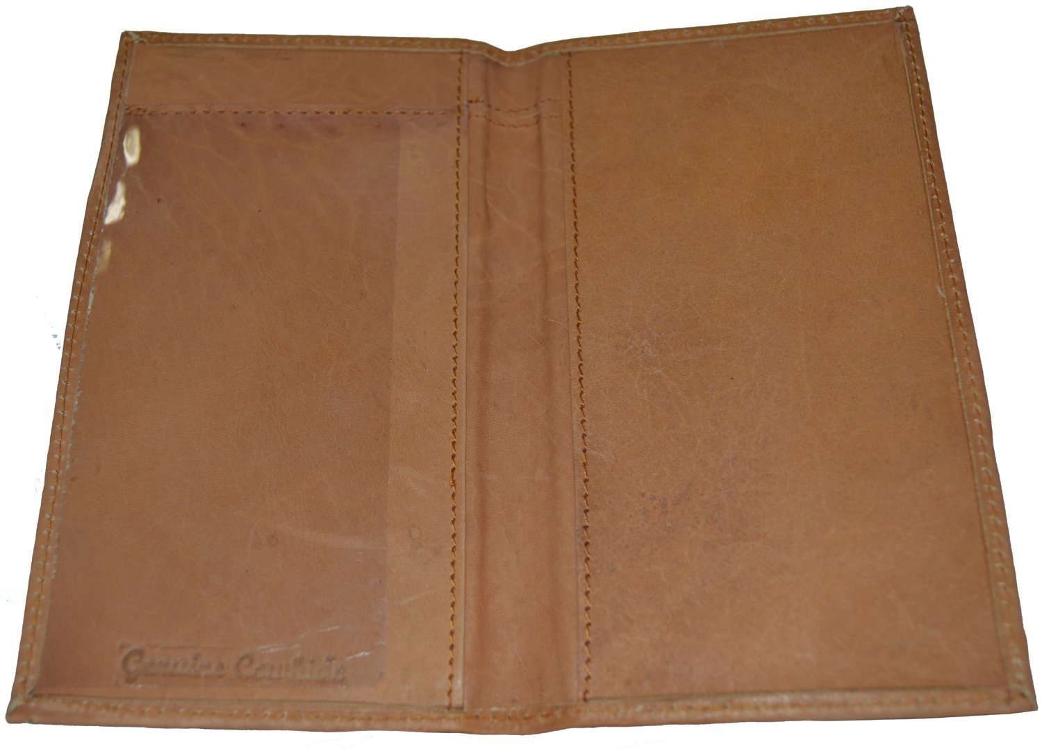 Genuine Leather Simple Check Book Holder Style - Mw156cf (Tan)