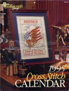 cross stitch calendar 1995 (the needlecraft shop #956209)