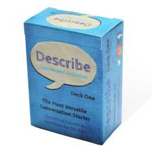 describe cards - deck one conversation cards, over two dozen games and social emotional learning activities for families, therapy, school and more. includes more than 300+ questions.