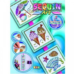 sequin art seasons, summer scene, sparkling arts and crafts picture kit, creative crafts