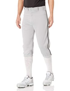 easton pro+ knicker baseball pant | 2020 | adult | large | grey black | scotchgard stain release + moisture wicking