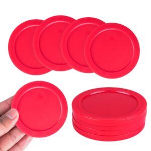 home air hockey red replacement 2.5" pucks for game tables, equipment, accessories (4 pack)