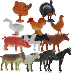 giftexpress 12pc large farm animal toy figures