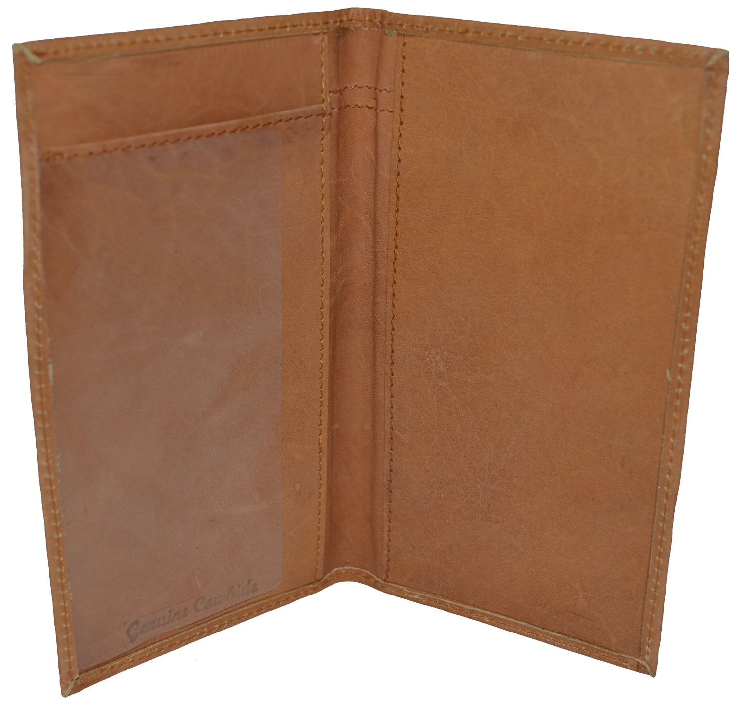 Genuine Leather Simple Check Book Holder Style - Mw156cf (Tan)