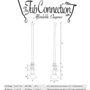 The Tub Connection 67" Acrylic Slipper Clawfoot Tub & Oil Rubbed Bronze Complete Deck Mount Plumbing Package- "Miller"