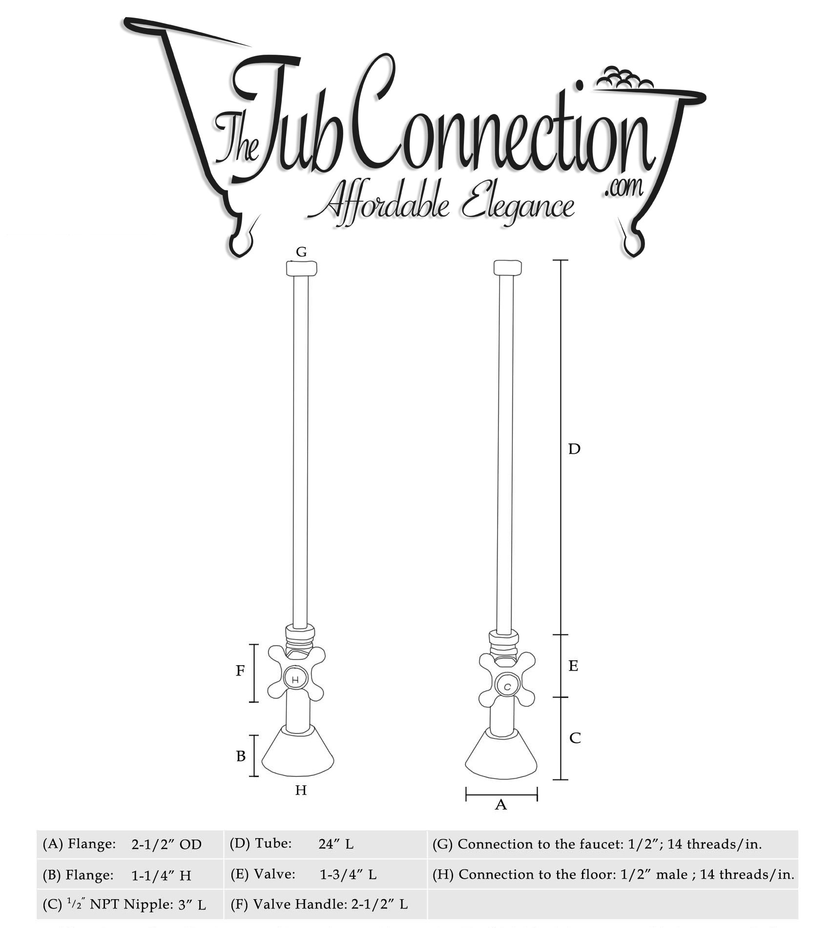 The Tub Connection 67" Acrylic Slipper Clawfoot Tub & Oil Rubbed Bronze Complete Deck Mount Plumbing Package- "Miller"