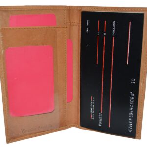 Genuine Leather Simple Check Book Holder Style - Mw156cf (Tan)