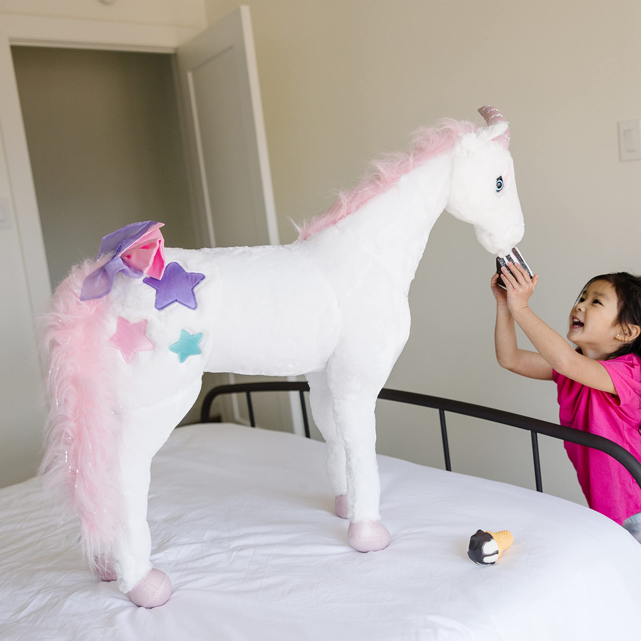 Melissa & Doug Giant Unicorn - Lifelike Stuffed Animal (over 2 feet tall)