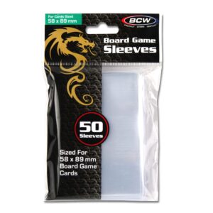 bcw standard chimera board game card sleeves | 58 x 89mm | anti-glare, durable 4 mil polypropylene | strong welds for lasting protection | perfect fit for popular board games