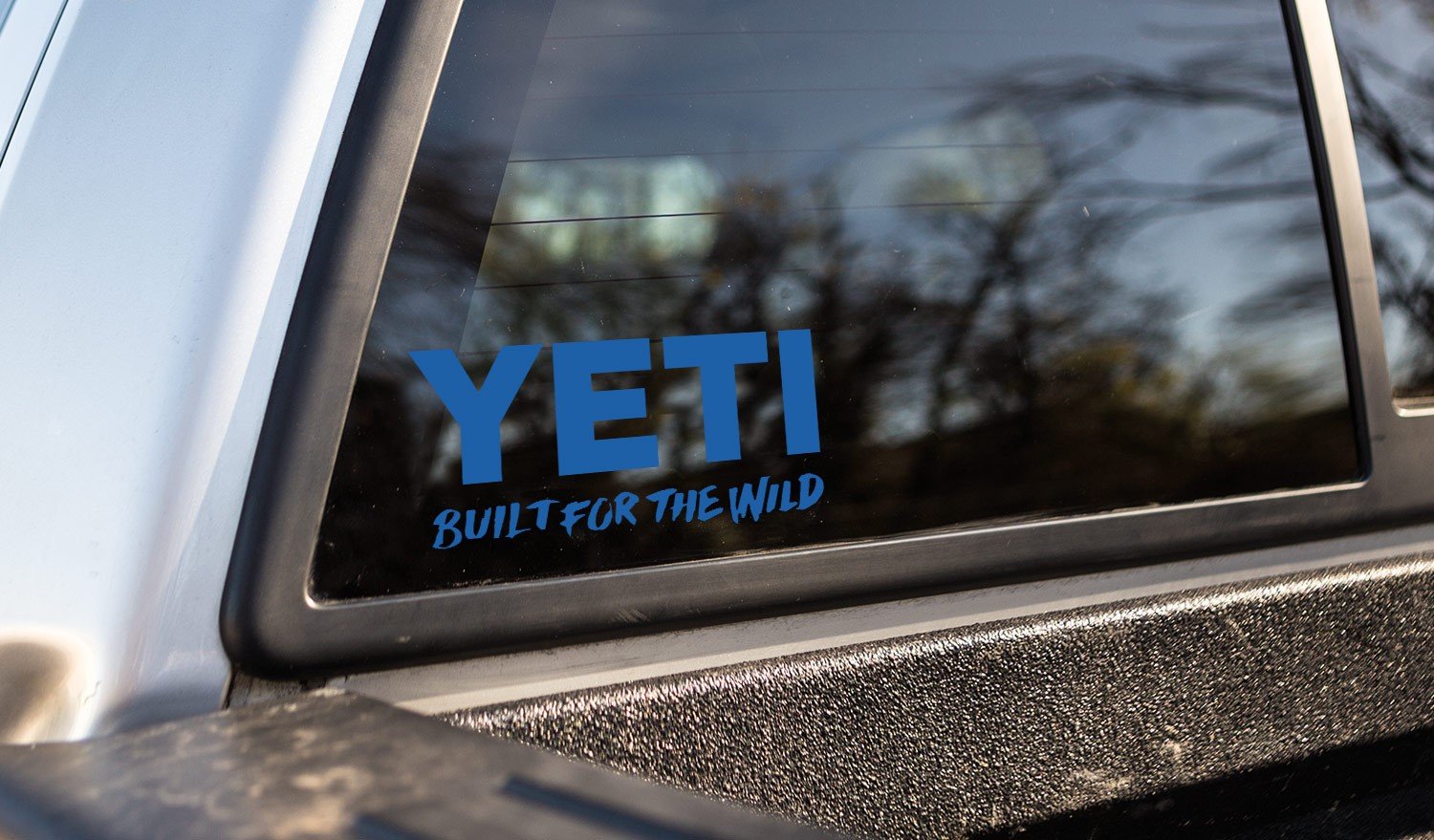 YETI Built for The Wild Window Decal Blue