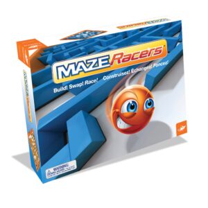 foxmind games: maze racers, exciting building and racing board game, competitive gameplay, 2 to 4 players, small parts included, for ages 8 and up