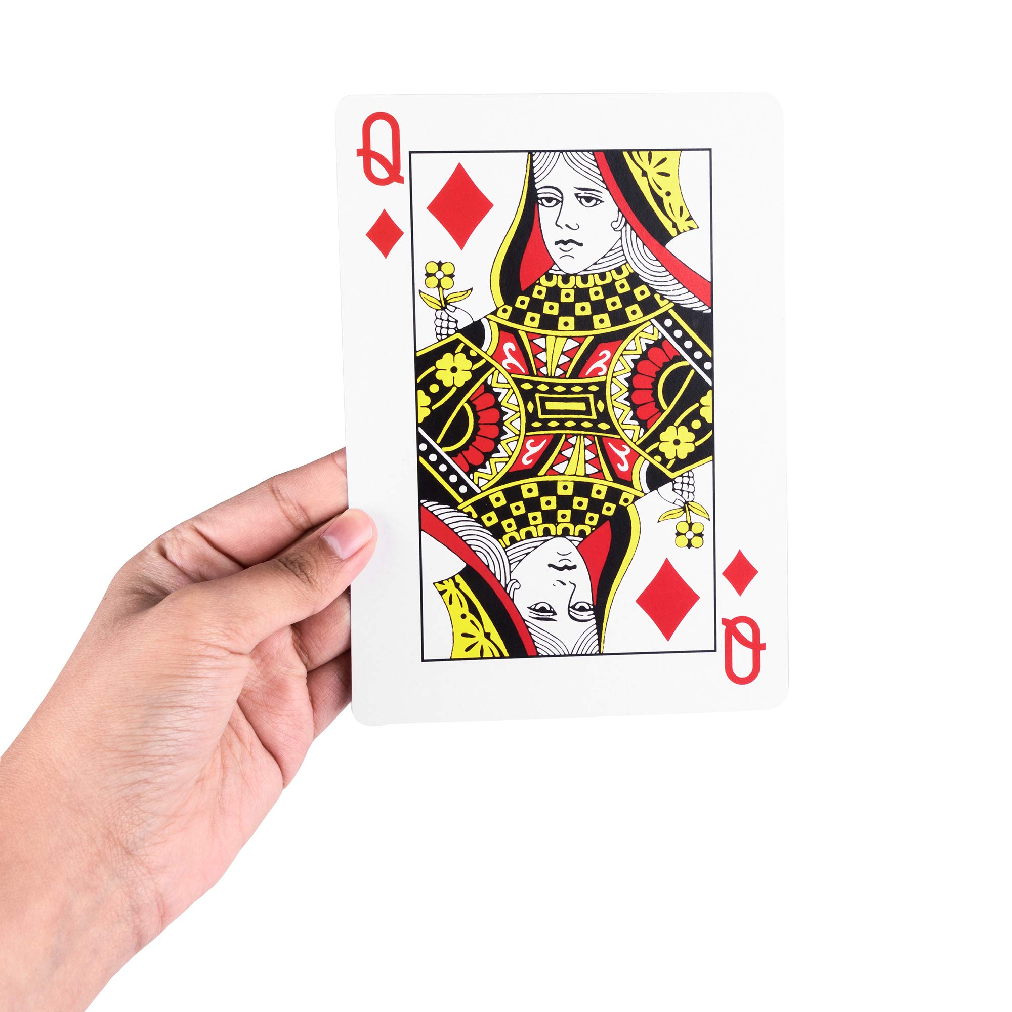 Super Z Outlet Giant Jumbo Deck of Big Playing Cards Fun Full Poker Game Set - Measures 5" x 7"