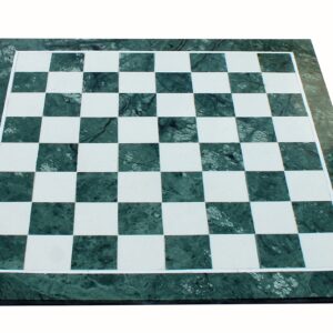 StonKraft Collectible Green Marble Stone Chess Board Without Pieces Pawns - Decorative Stone Chess - Home Décor - 20" Inches