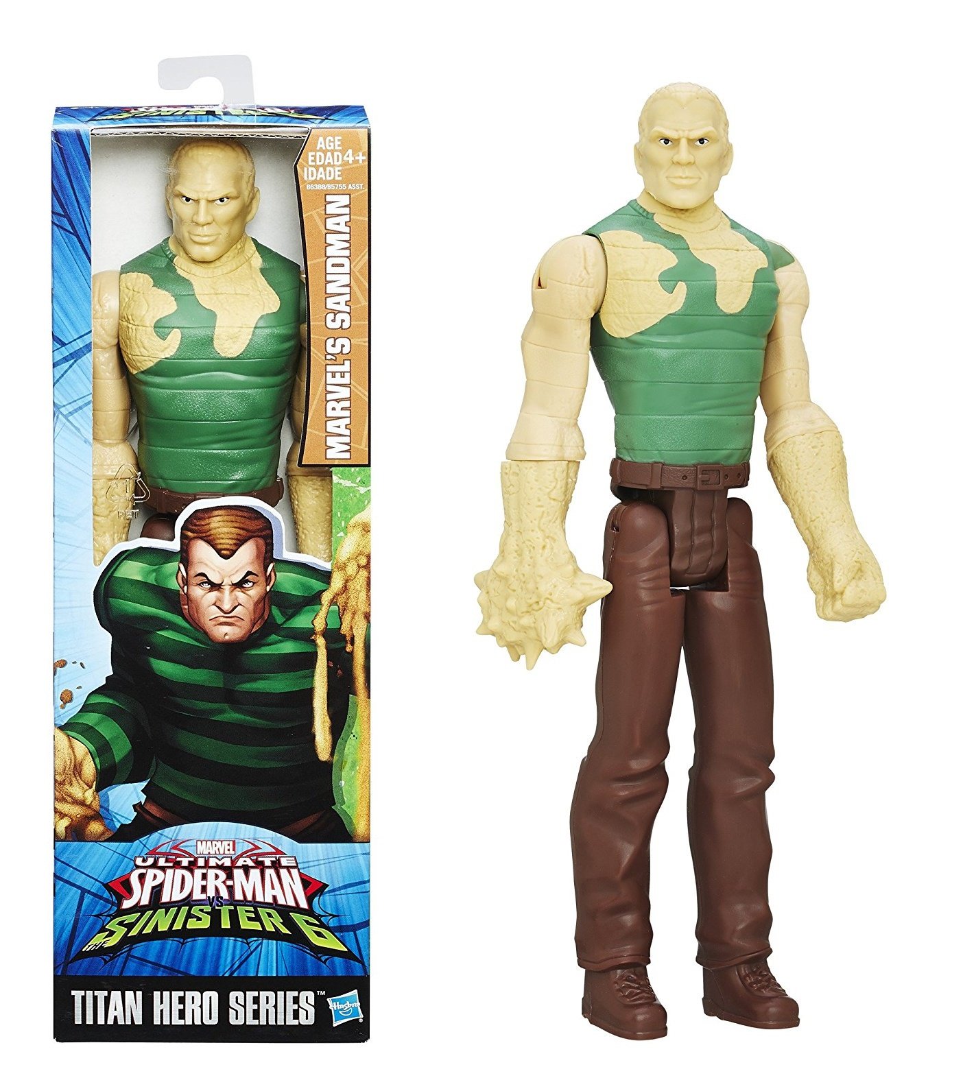 Hasbro B6388 Marvel Titan Hero Toy - Sandman 12 Inch Action Figure - Ultimate Spider-Man v Sinister 6