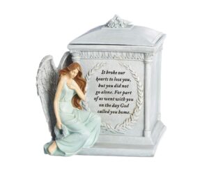 roman - giftware collection, 8.27" h god called you home memorial keepsake box, resin and stone, durable, long lasting, highly detailed